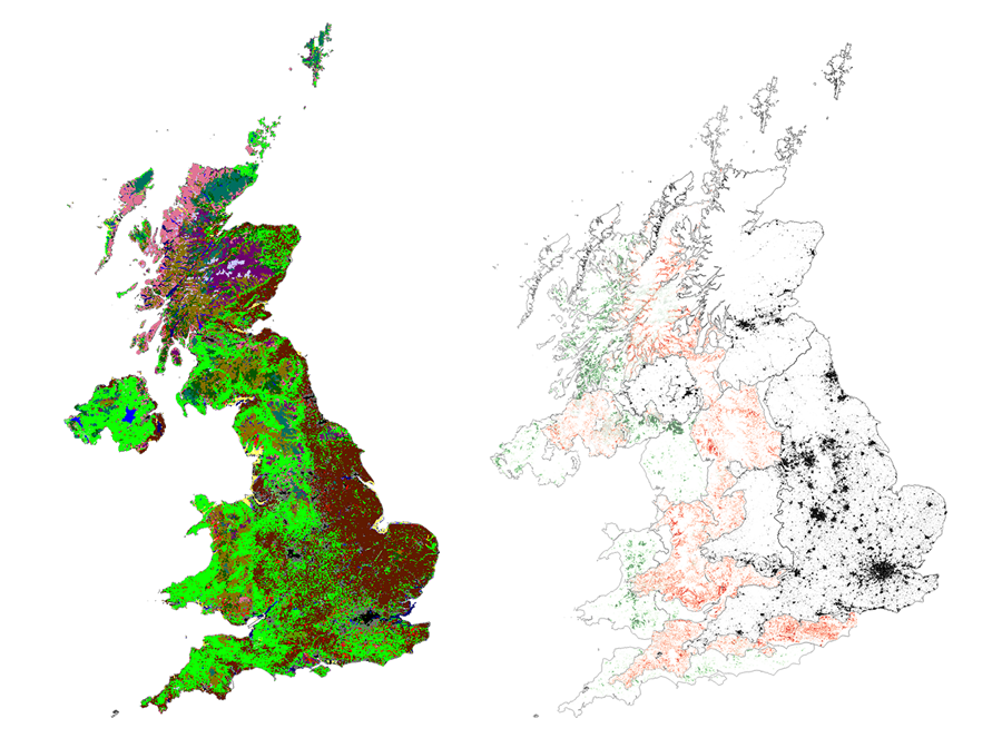 Land Cover Map (1km summary rasters, GB and N. Ireland) - EIDC